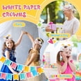Decoratable Paper Hats Thenshop White DIY Paper Crowns - 120 Blank ...