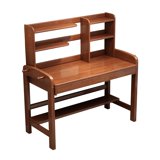 POJPION Kids Desk with Bookshelf Wooden Children’s Media Desk Student's ...