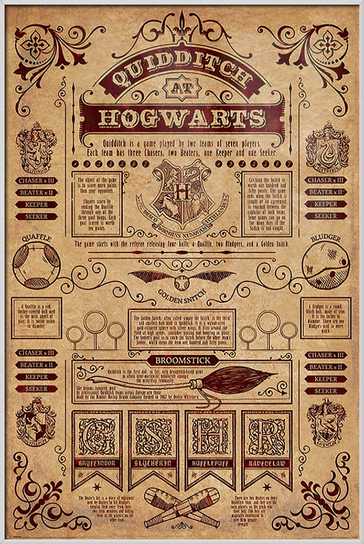 Harry Potter - Framed Movie Poster (Quidditch At Hogwarts) (Size: 25" X ...