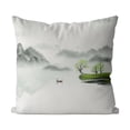 45x45cm Ink Wash Pillow Cover, Chinese Style Decorative Pillowcase ...