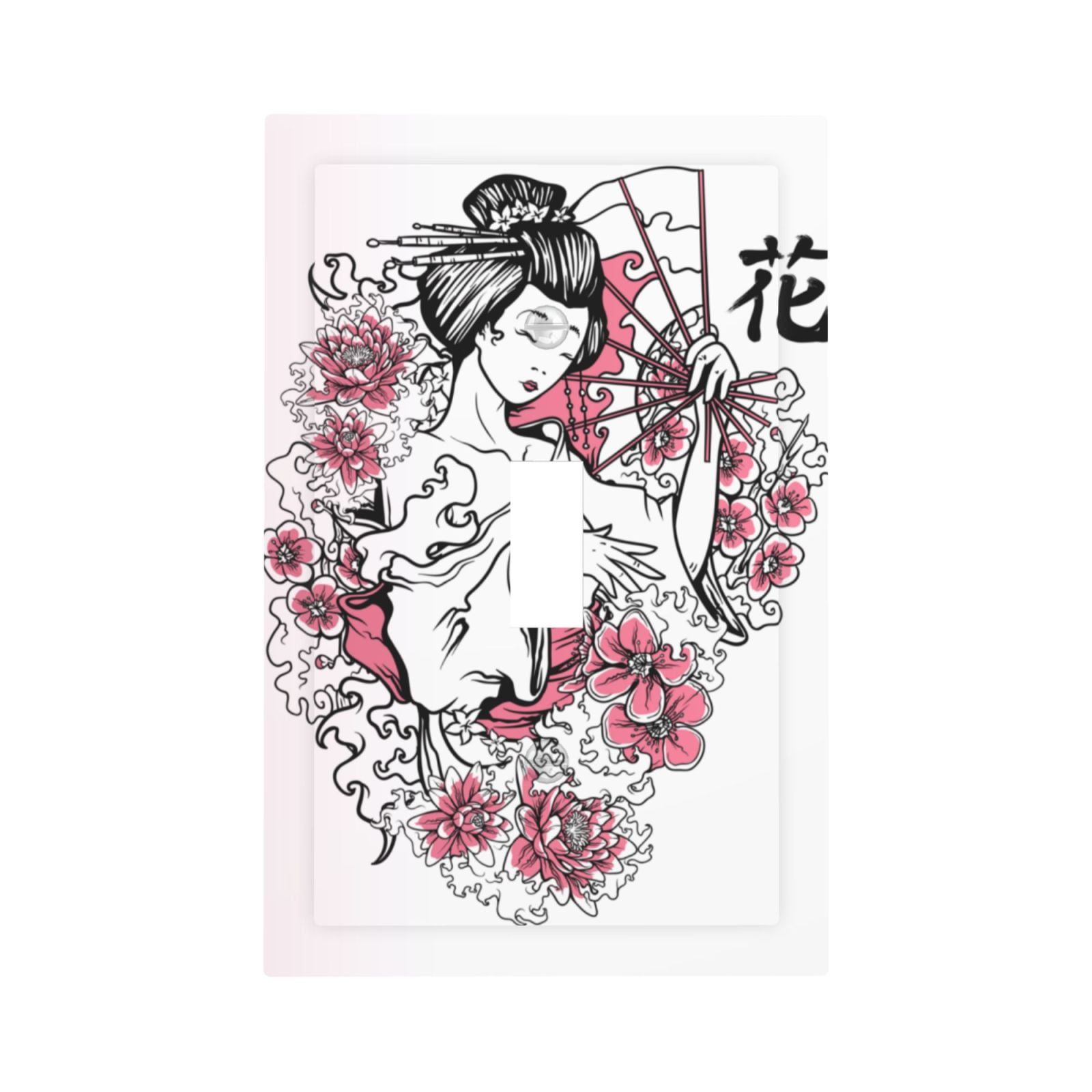 DouZhe 1-Gang Toggle Switch Wallplate, Japan Kimono Geisha Girl ...