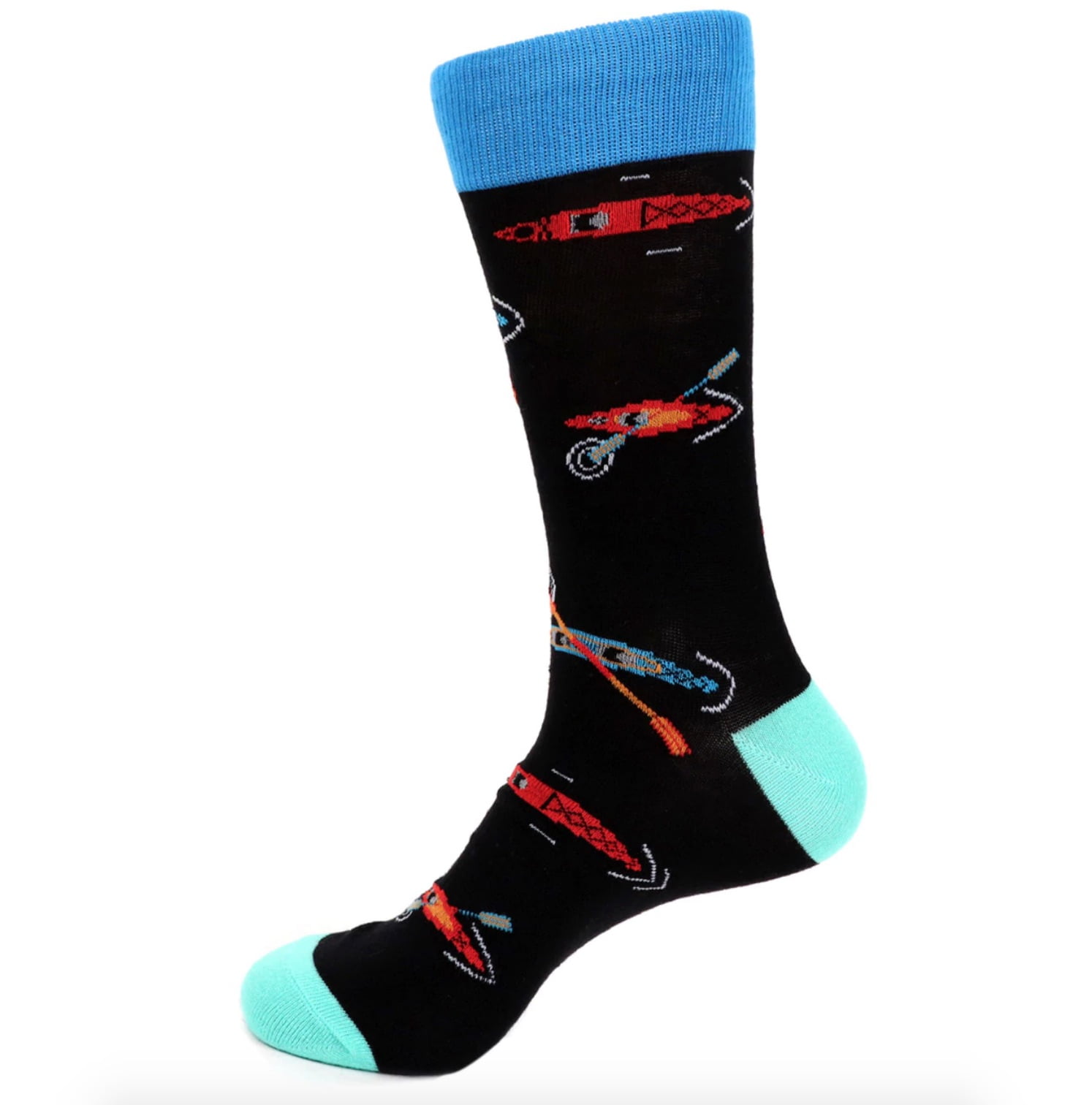 Urban-Peacock Men's Novelty Fun Socks - Kayaking, Black - 1 Pair ...