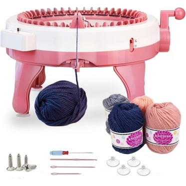 BESLY Kids Beginner Craft Set, 48 Needles Knitting Machine, Hand ...