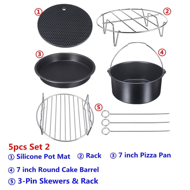 6 Inches Air Fryer Accs Including air fryer air Cake Barrel,Baking Dish ...