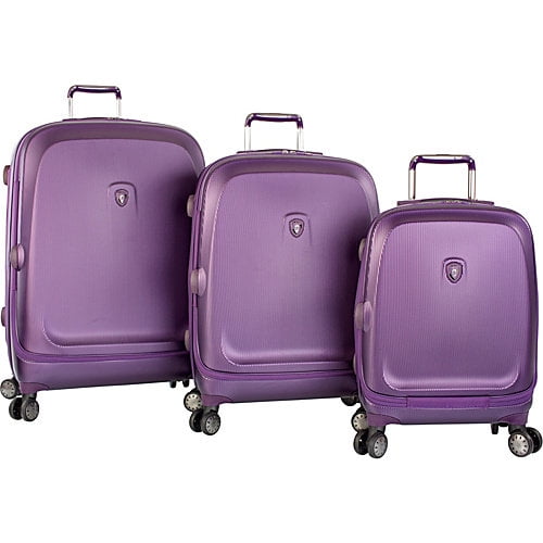 Heys America Gateway Smart Luggage Widebody 3 Piece Set (Purple, 15021 ...