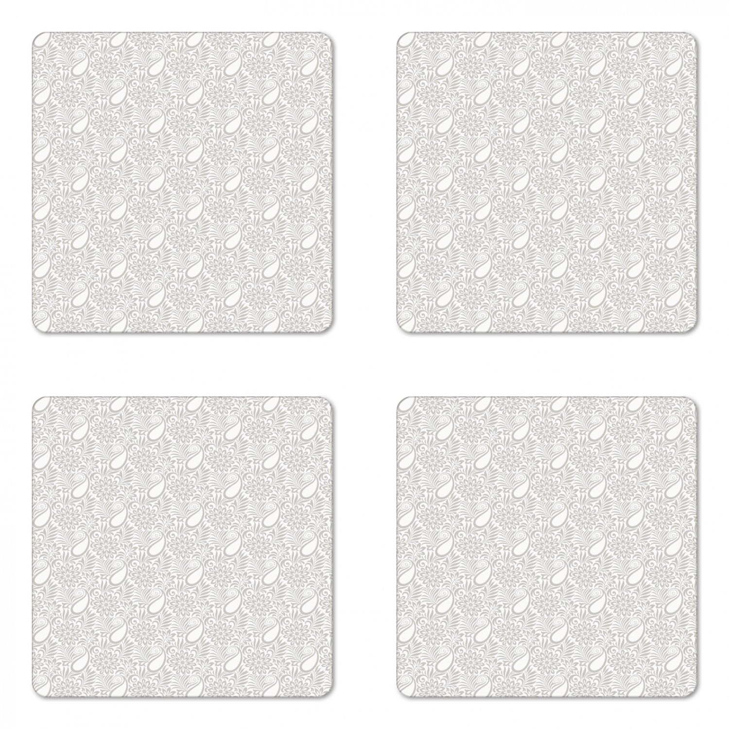Paisley Coaster Set of 4, Abstract Modern Patterned Background with ...