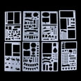 12 Pieces Stencil Drawing Templates Rulers for DIY Notebook Diary ...