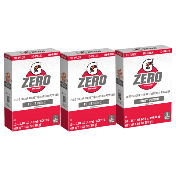 Gatorade Zero Powder Packets, Hydration Mix, Variety Pack, Fruit Punch ...