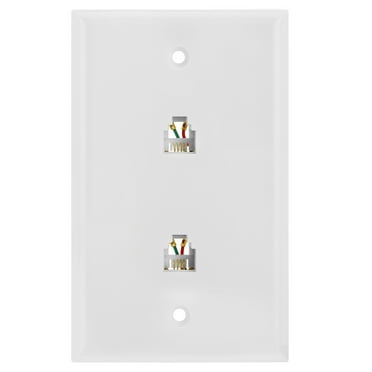 ELECTCHN Two Way Telephone Splitters RJ11 Male to Dual Female Cable ...