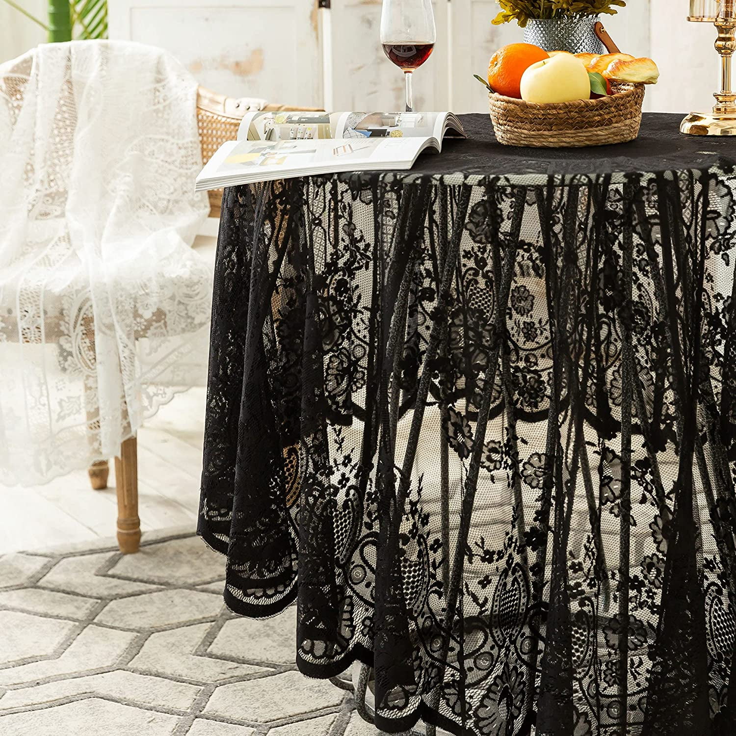 Black Lace Tablecloth