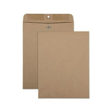 Kraft Clasp Envelope, #110, Square Flap, Clasp/Gummed Closure, 12 x 15. ...