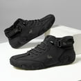 Black Mens Lightweight Lace Up High Top Sneakers Breathable Mesh Casual ...