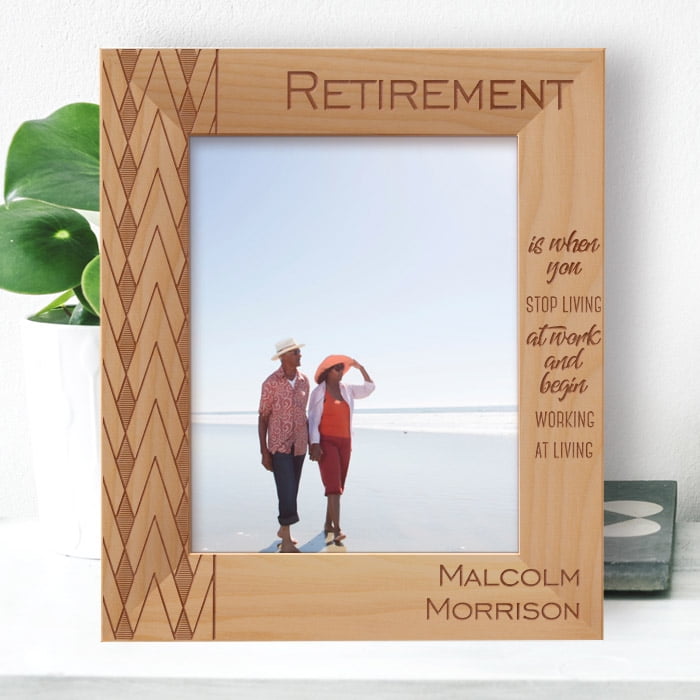 Retirement Is When You Stop Living At Work Personalized Wooden Frame 8 ...