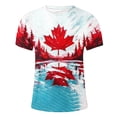 TaTaai Men's Graphic Pullover Tee with Bold Maple Leaf Design, Round ...