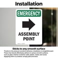 (2 Pack) Assembly Point [Right Arrow] With Symbol OSHA Emergency Sign ...