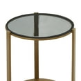 DecMode Bronze Metal Accent Table - Shelf Side Table - Walmart.com