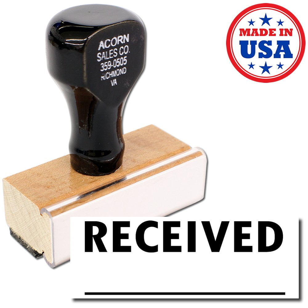 Large Received Rubber Stamp (Two Line) - Walmart.com