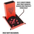 CASEMATIX Portable Dice Tower and Tray with Felt Interior - Folding ...