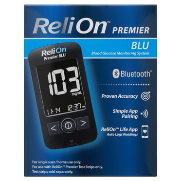 ReliOn Premier Compact Blood Glucose Monitoring System HSA/FSA Eligible ...