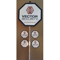 1 BRINKS REFLECTIVE Alarm Security Yard Sign with Stake + 2 Laminated ...