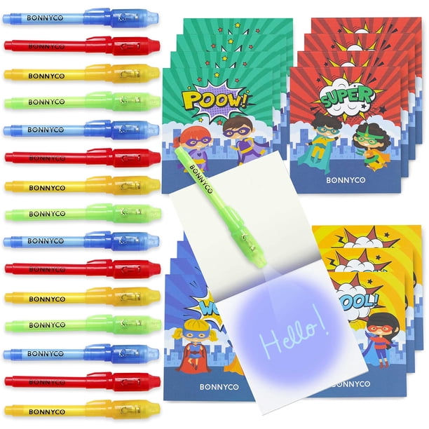 Juego de 16 bolígrafos de tinta invisible Bonnyco de Party Favors con ...