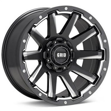 72155F21 5 x 150 in. GD07 Wheel with Milled Lip, Matte Black - Walmart.com