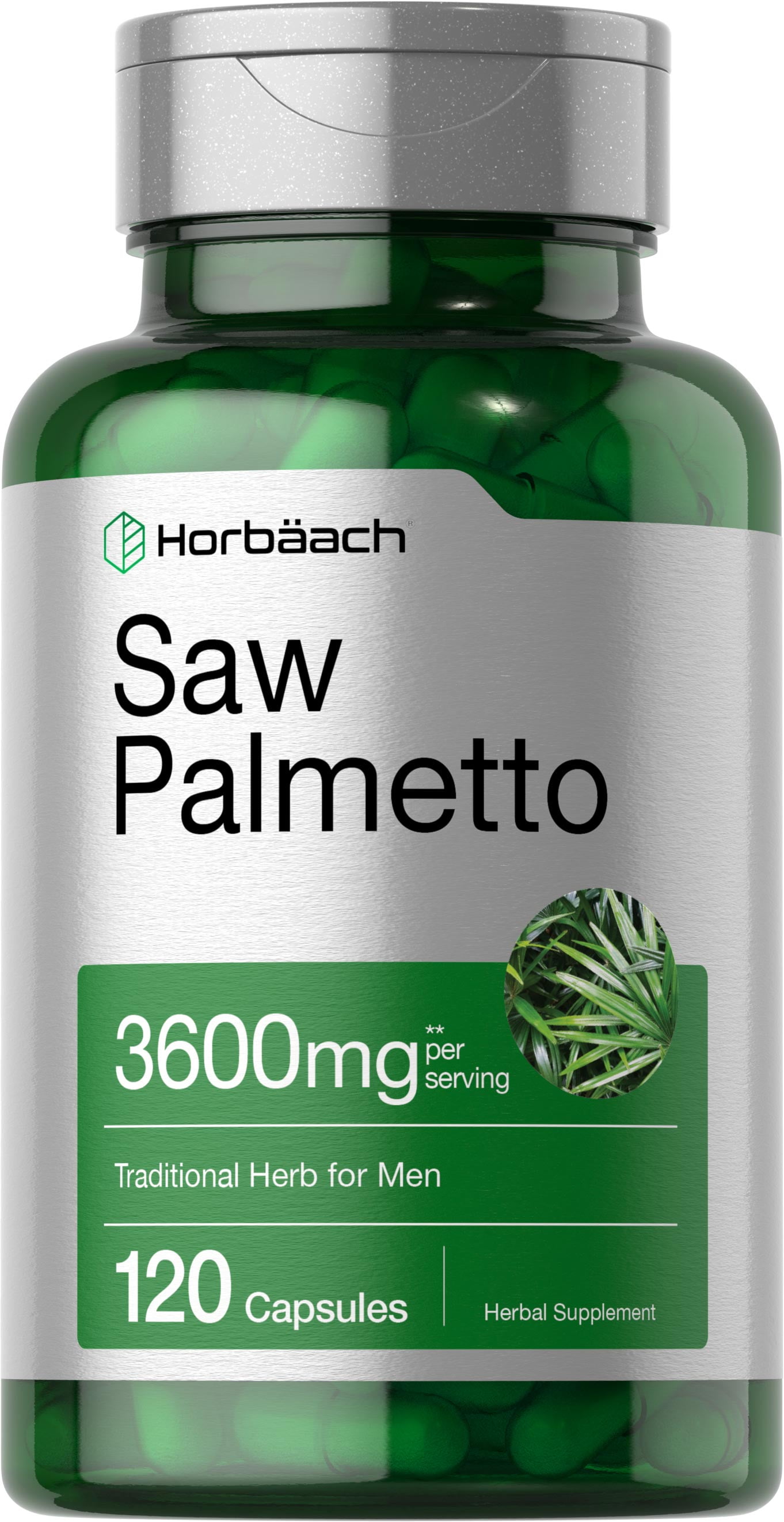 Saw Palmetto Extract | 3600mg | 120 Capsules | Gluten Free | by ...