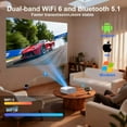Projector,Smart Projector with WiFi and Bluetooth, Built-in Apps, Auto ...