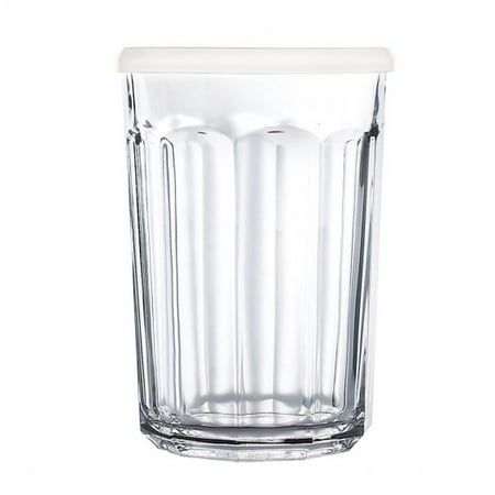 Luminarc 21 oz. Working Glass Storage Jar/Cooler w/ White Lids 4 PC Set ...