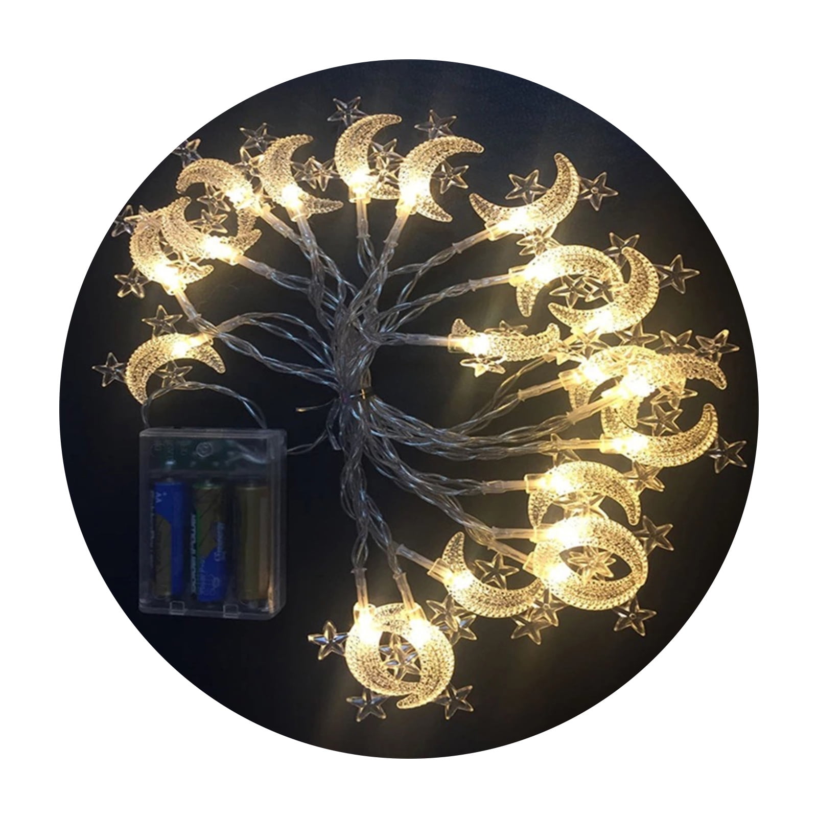 Moon Star LED String Light, Creative Shape, IP43 Waterproof, Energy ...