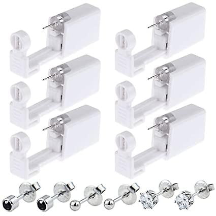 Ear Piercing Kit, 6pcs Disposable Self Piercing Gun Kit, Ear Lip ...