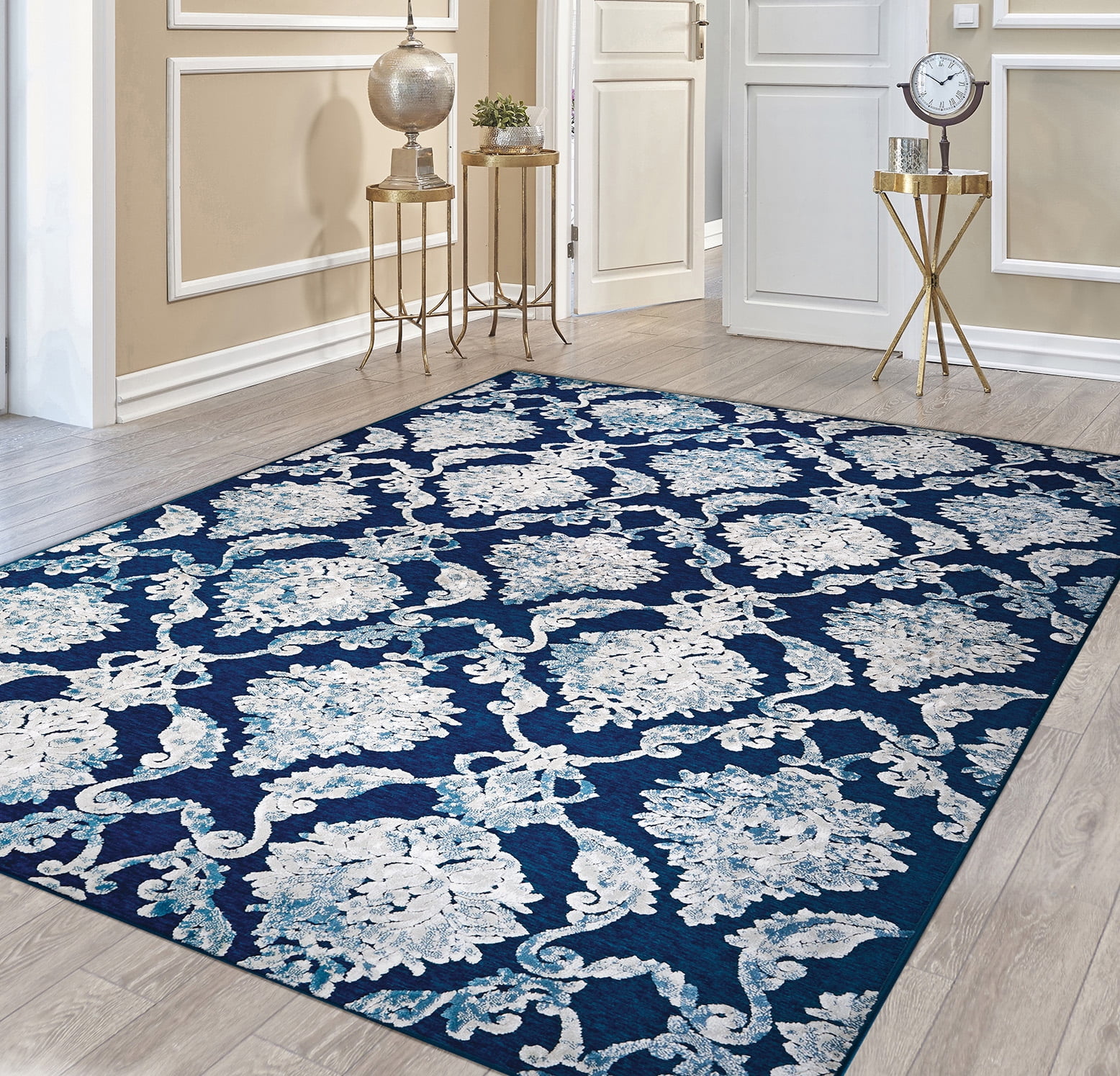 Couristan Cire Estate Monarch Blue Area Rug - Walmart.com