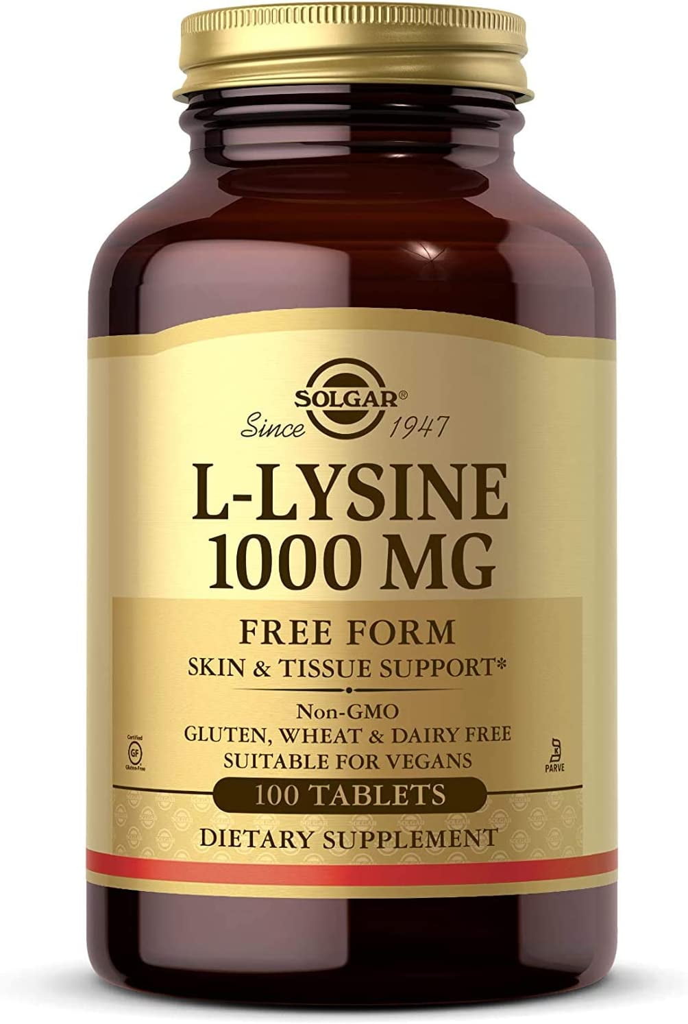 Solgar | L-Lysine 1000 mg, 100 Tablets | Lisina 1000 mg, 100 tabletas ...