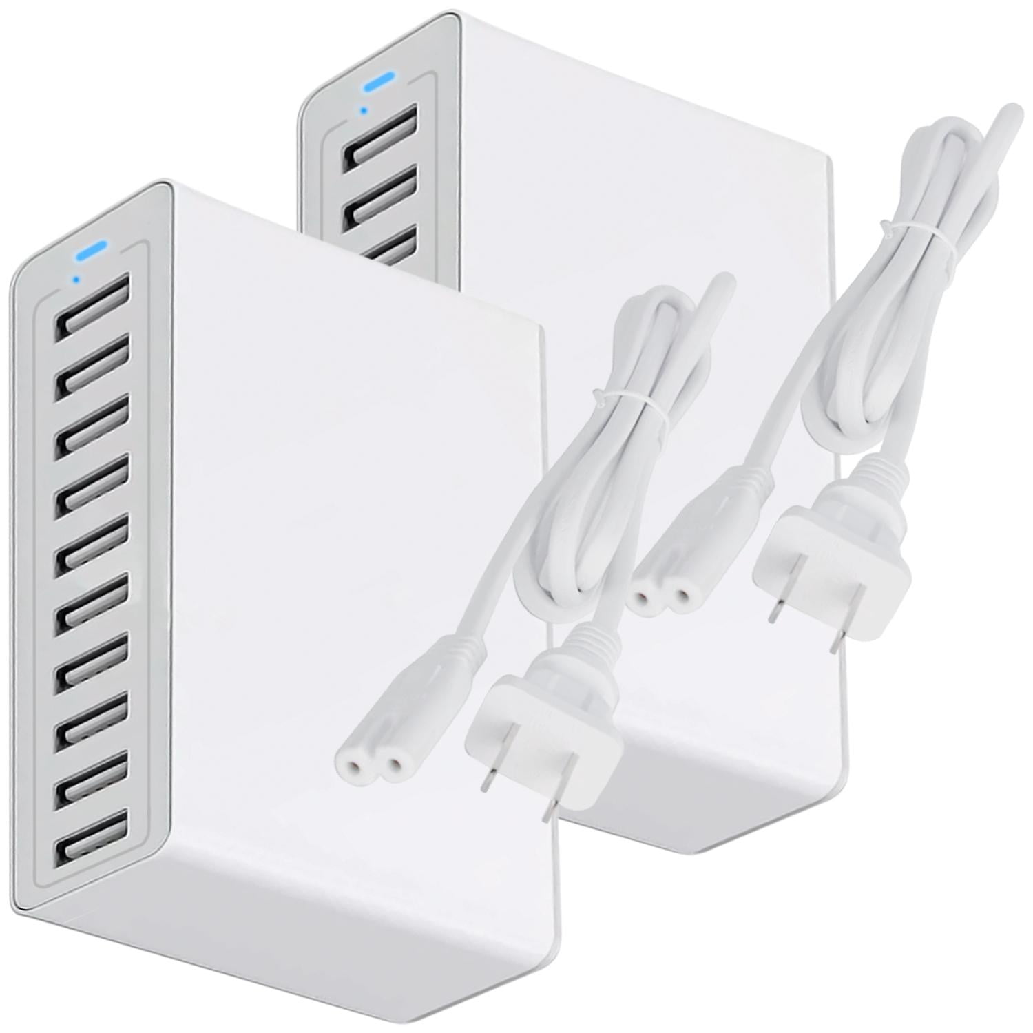 Cargadores USB Varios Puertos ChargerFastWhite 2Pzas 10 Puertos USB 100 ...