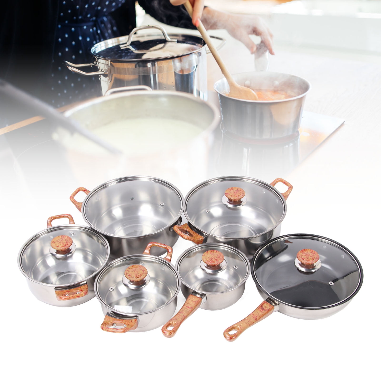 Click here for Amonsee Pots Pans Set  Practical Multifunctional S... prices
