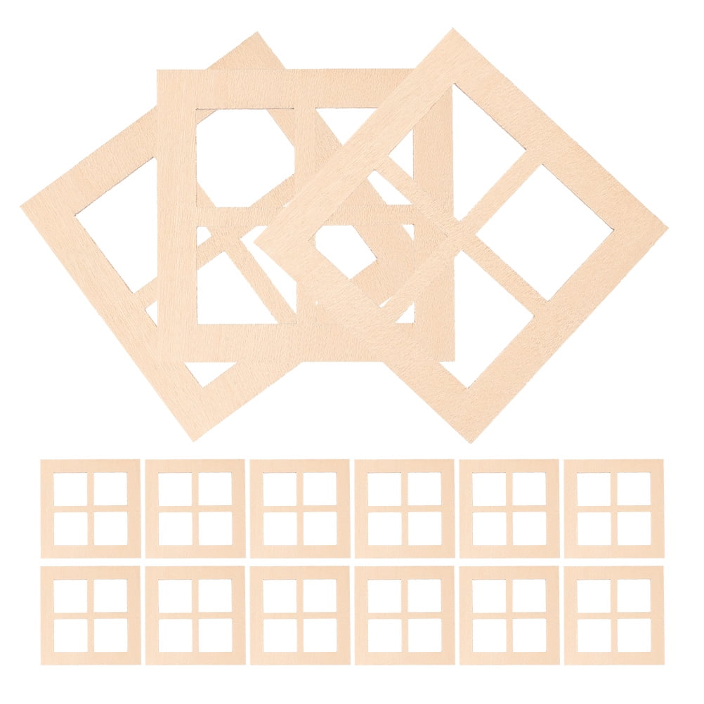 Click here for Hydreachca Dollhouse Window Frame Beige Wood 15pcs... prices