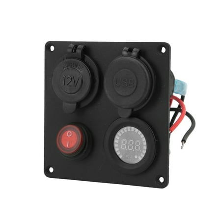 Multifunction Switch Panel, Flame Retardant 1 Gang QC3.0 Dual USB Port ...