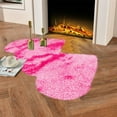 Pink Plush Heart Shaped Rug With Super Soft Microfiber, Non-Slip ...