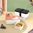 AOOOWER Large Capacity Plastic Bentos Box with Divided Compartments ...