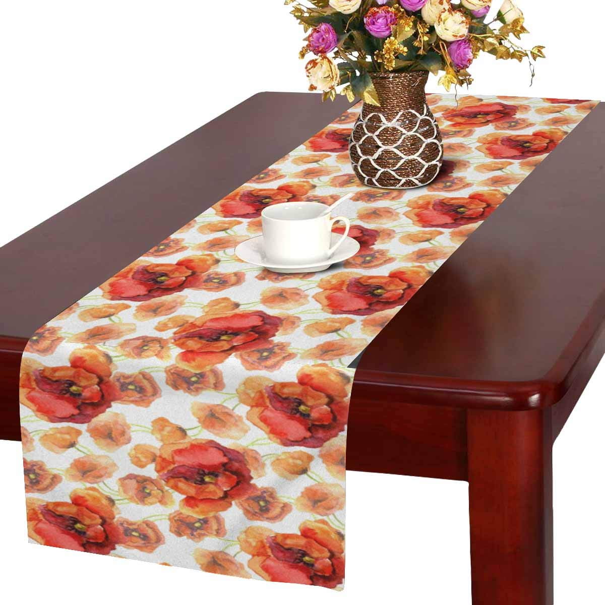 MKHERT Seamless Colorfull Floral Pattern with Red Poppy Flower Table ...