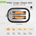 LONGDEEM 2 Slice Toaster - 6 Settings, Extra Wide Slots, High Lift ...