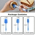 Bundlepro Mini Silicone Spatula Set 3 Pack, Non-Stick, Flat, Heat ...