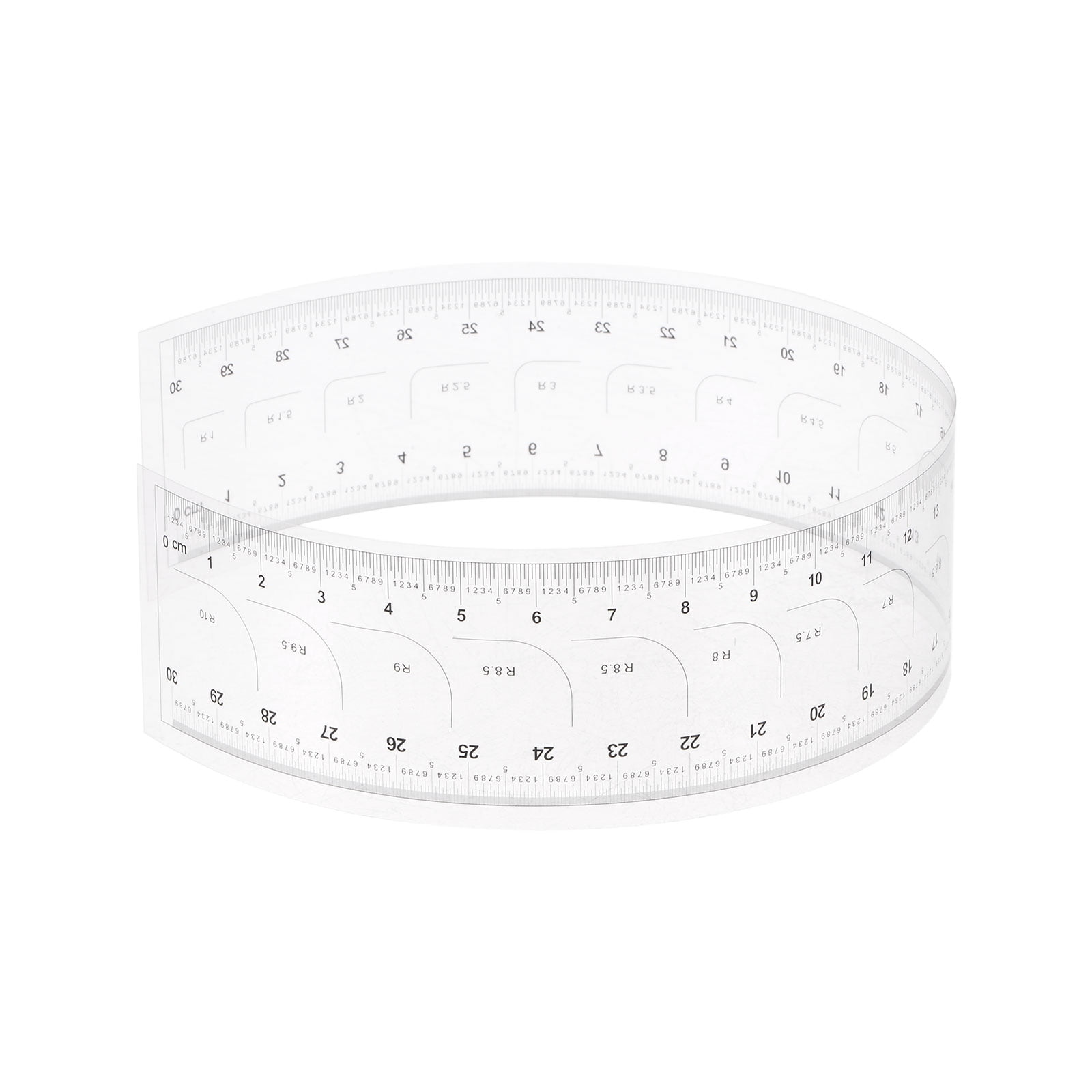 Flexible Ruler 12 Inch 0.1mm Scale with R Angle PET Plastic Film ...