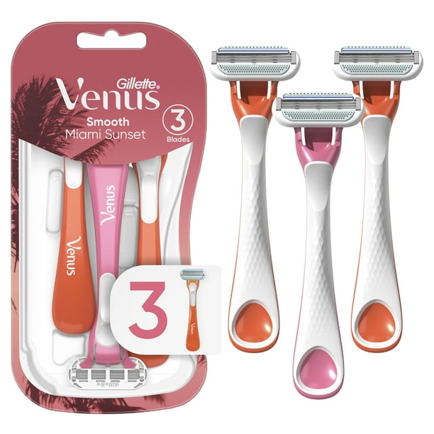 Venus Miami Sunset Smooth Sensitive, Disposable Women's Razors, 3 ct ...