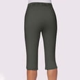 KDDYLITQ Capris for Women with Pockets Summer High Elastic Waist ...