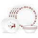 Corelle Winter Holiday 12 Piece Dinnerware Set, Rudolph - Walmart.com