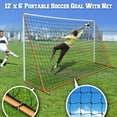 Sunrise Outdoor 12' x 6' Portable Soccer Goal Football Goal Sport ...