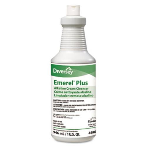 Diversey Emerel Plus Cream Cleanser, Odorless, 32 oz Squeeze Bottle, 12 ...
