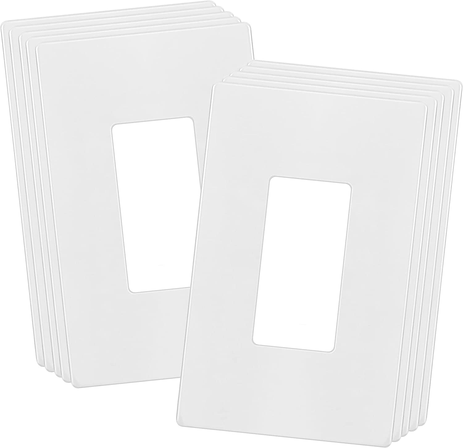 ENERLITES Midsize Screwless Decorator Wall Plate, Child Safe Outlet ...