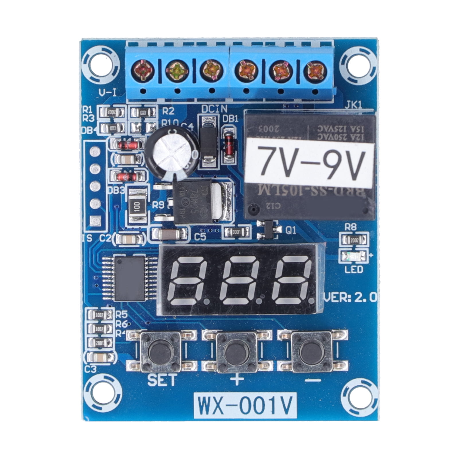 Voltage Detection Module Voltage Detection Digital Delay Relay Module with Multiple Modes7-9V ...
